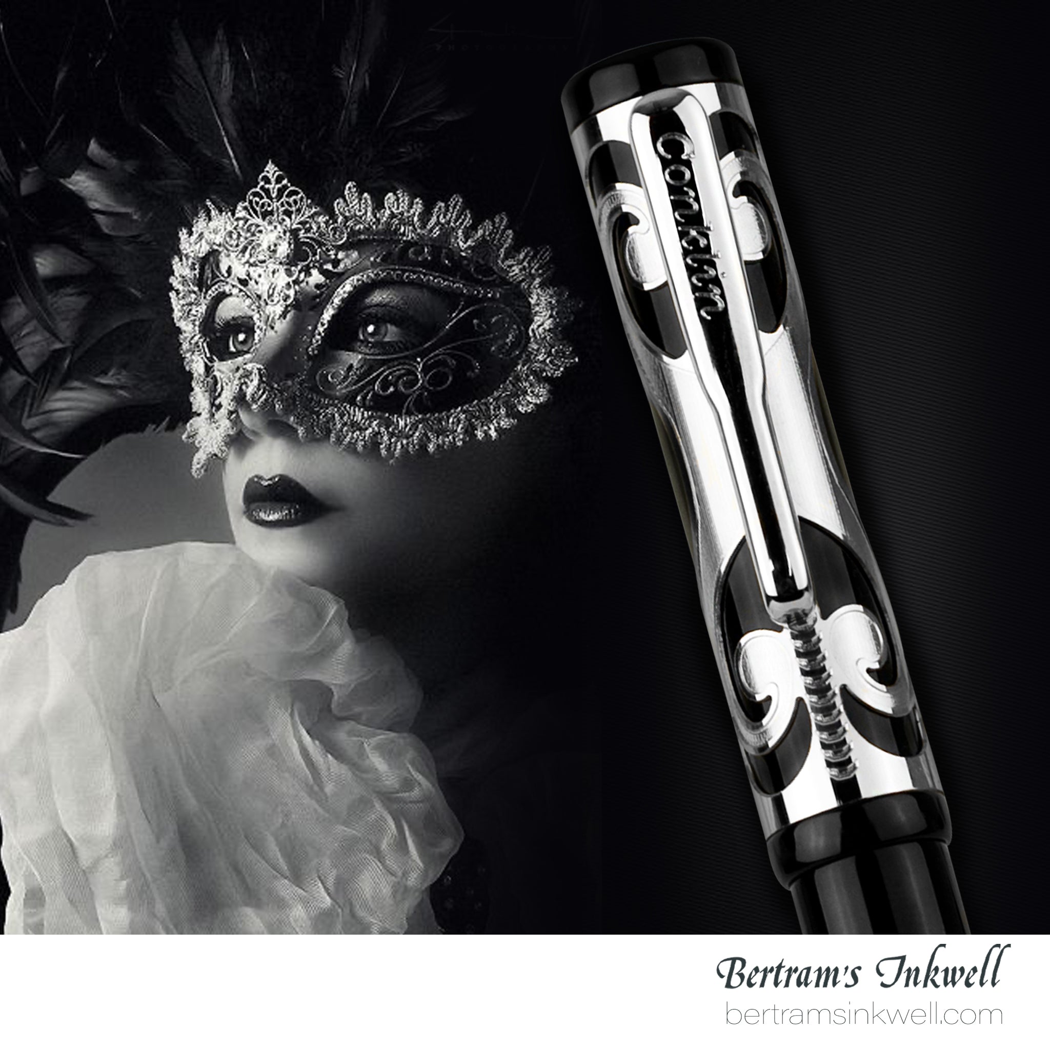 Conklin Deco Crest Sterling Silver Limited Edition Ballpoint With Leat ...