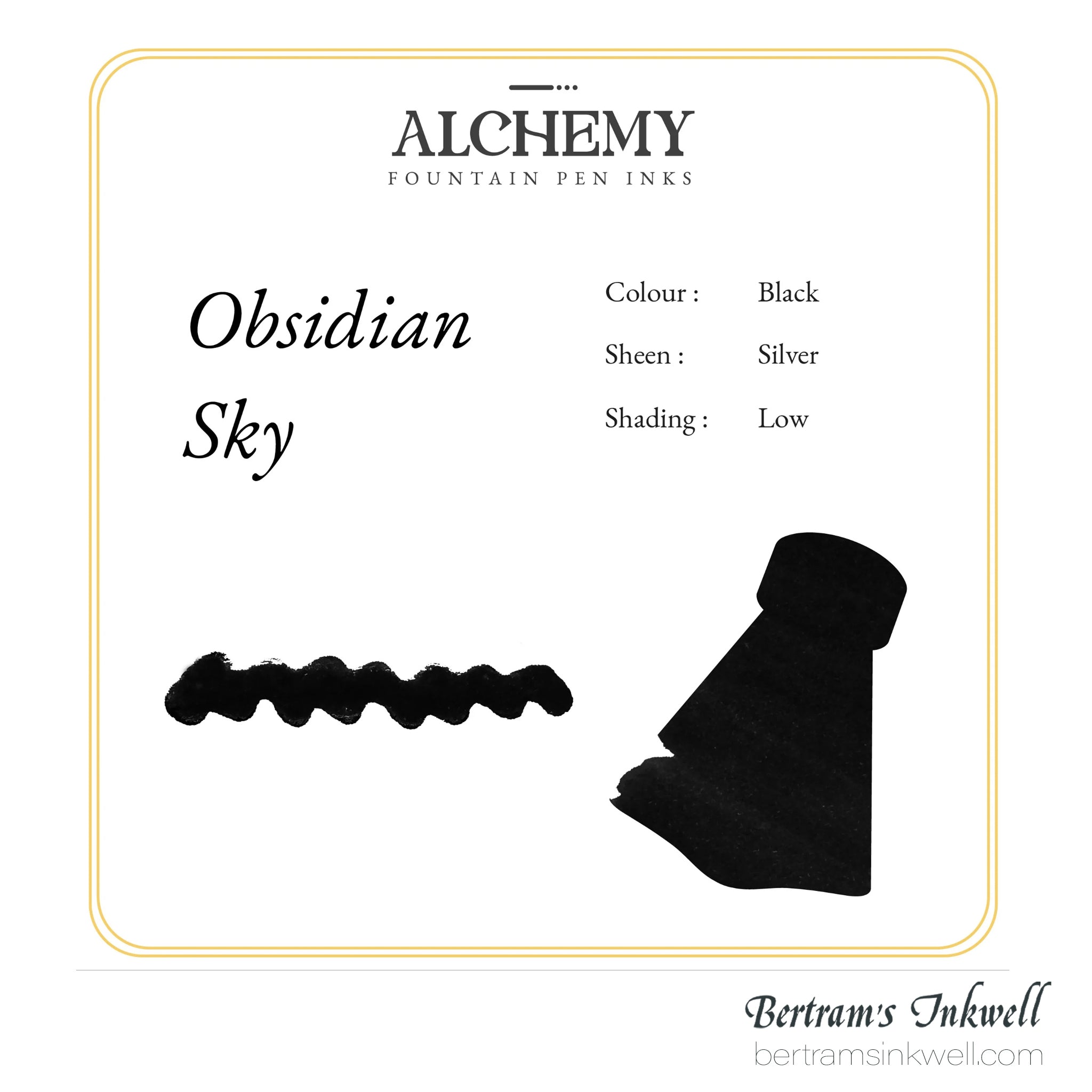 Endless Alchemy Fountain Pen Inks - Shading & Sheening Obsidian Sky ...