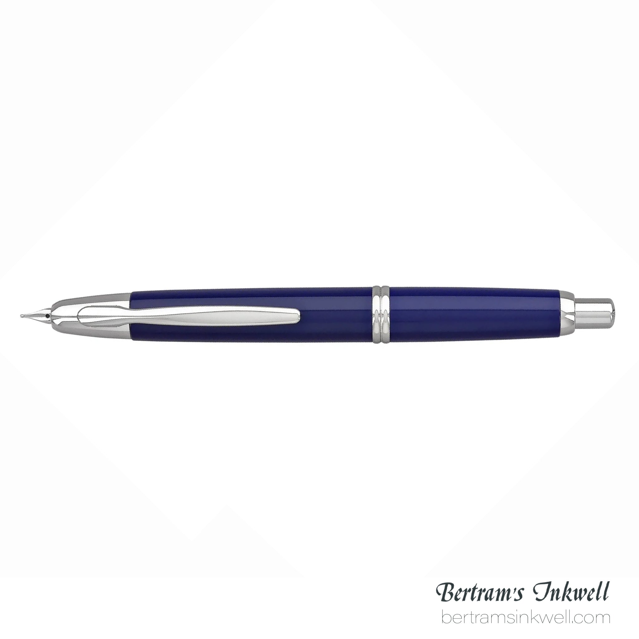 Pilot Vanishing Point Blue and Rhodium Accents Fountain Pen – Bertram's ...
